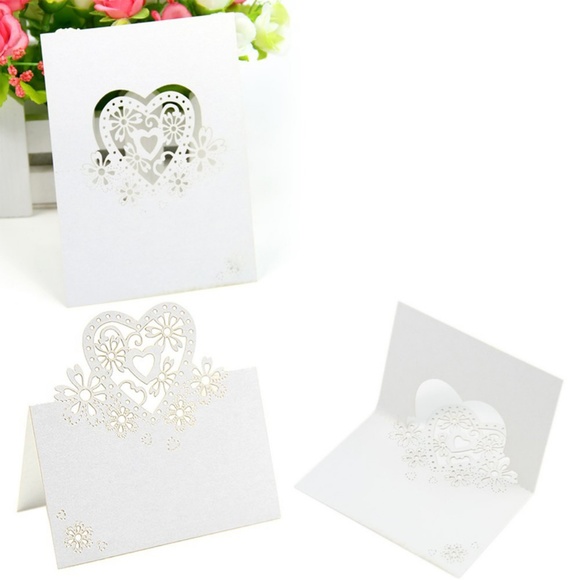 Independent | Party Supplies | Wedding Table Number Name Cards Heart ...